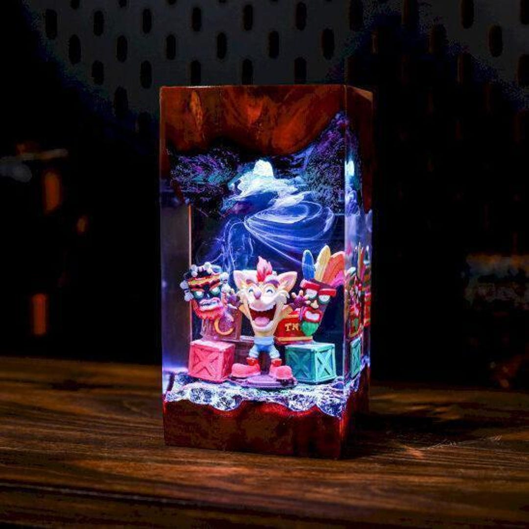 Crash Bandicoot Night Light, Playstation Game Resin Art Lamp, Unique ...