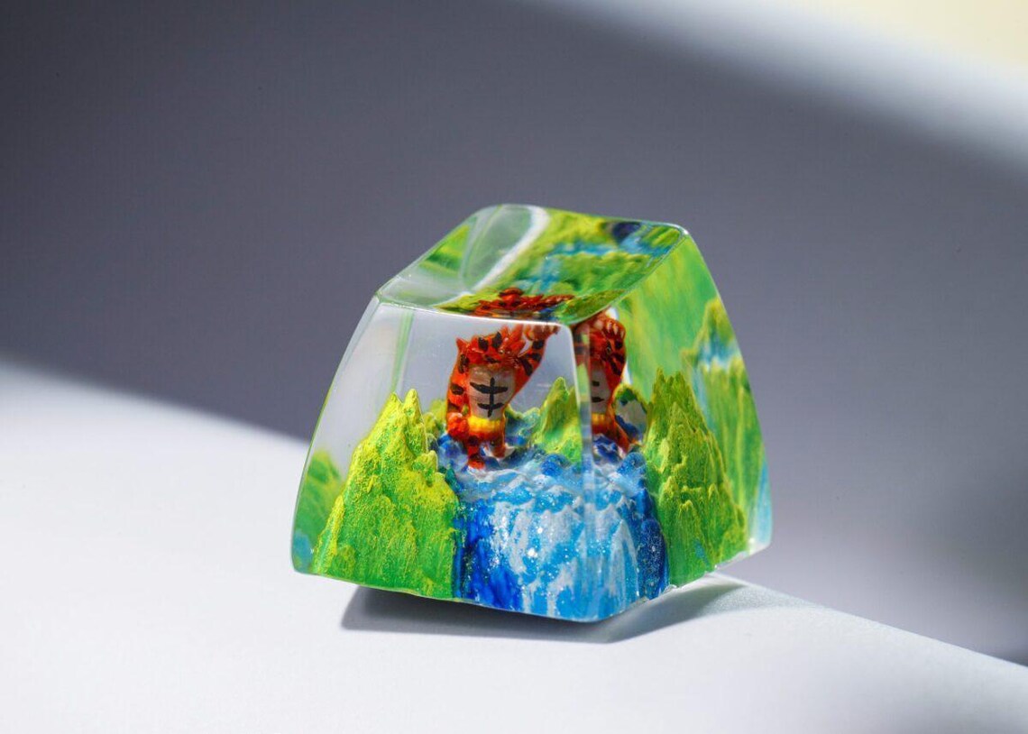 Incineroar Pokemon Artisan Keycaps, Custom Resin Keycap for Mechanical ...