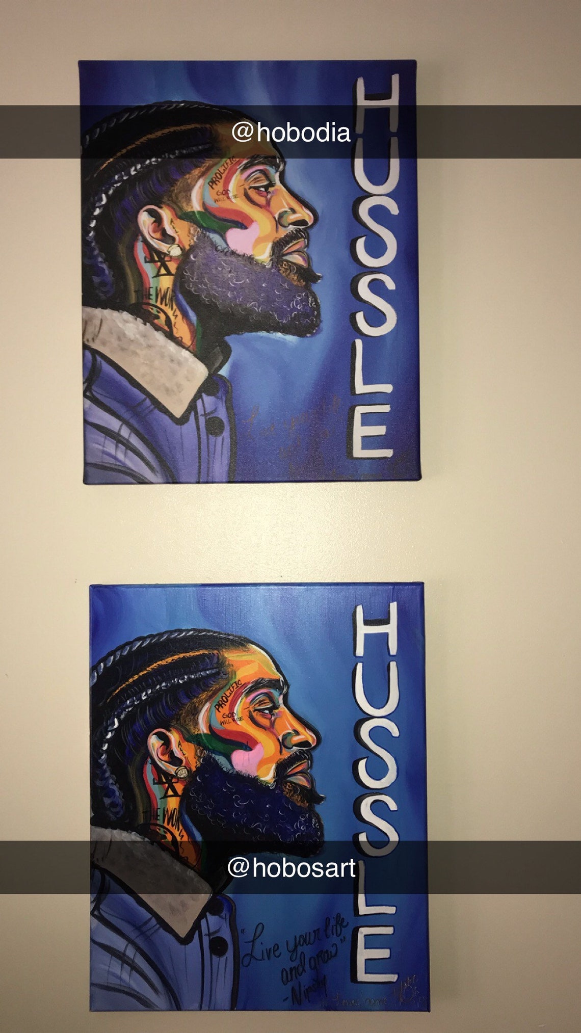 Nipsey Hussle Colorful Wall Art Etsy