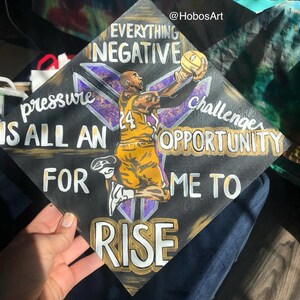 Men’s Hand-painted, Custom Graduation Caps, Cap Topper, Grad Cap for ...