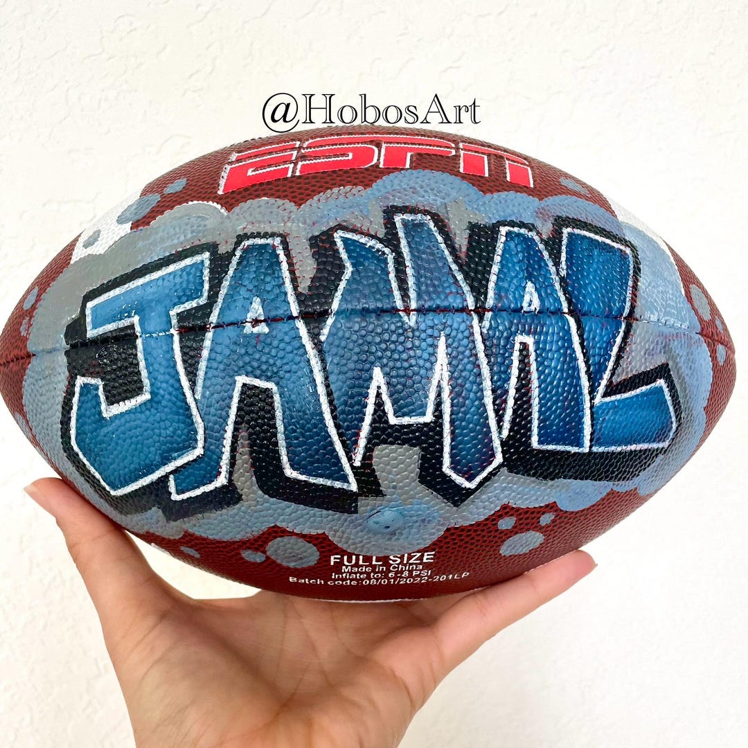 Custom Football Hand Painted - Etsy