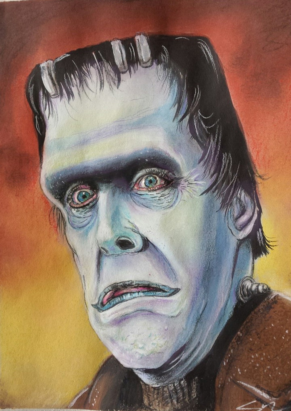 Herman Munster , the Munsters, Steve Mcginnis Horror Art - Etsy