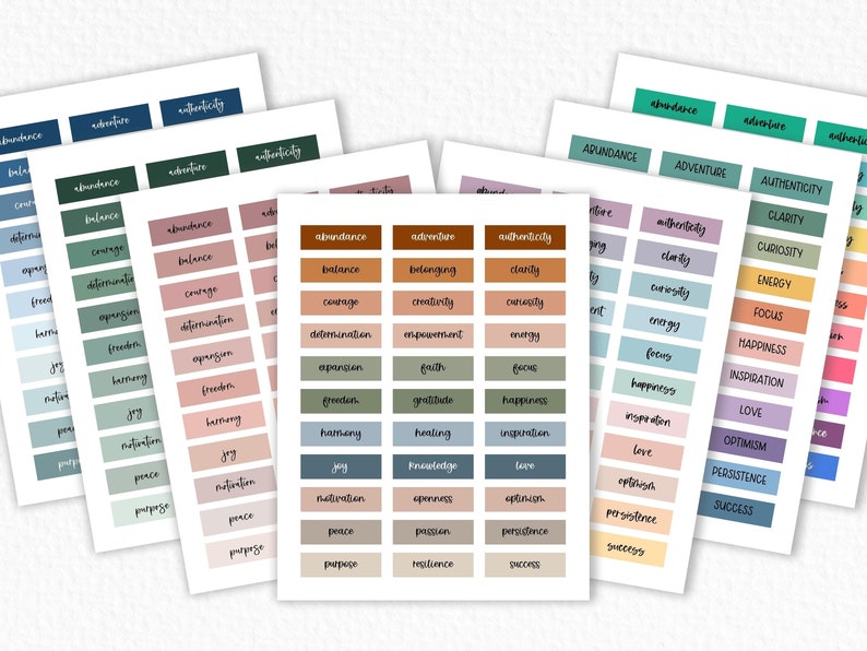 Vision Board Printable Words, Positive Words, Empowering Words, Digital ...