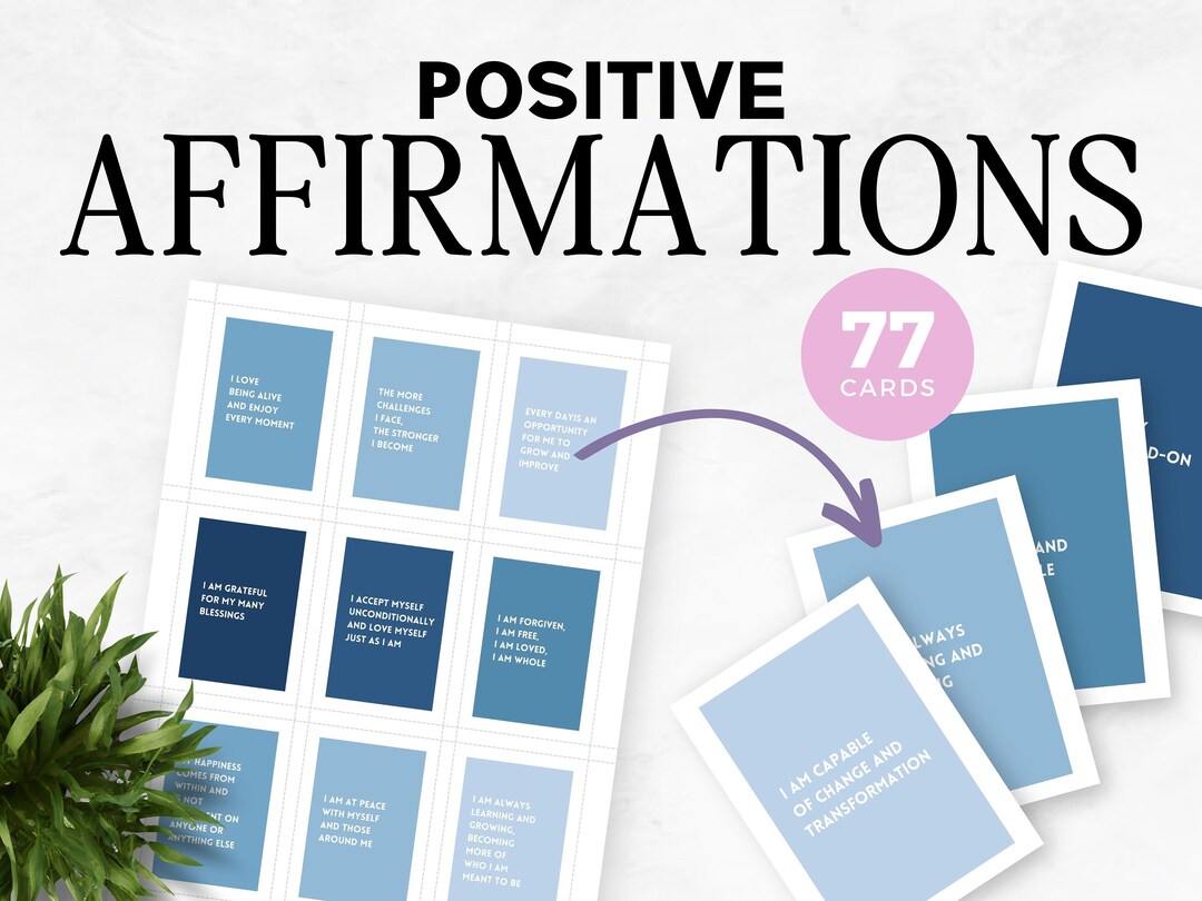 Printable Positive Affirmation Cards | Daily Positive Affirmation Cards ...