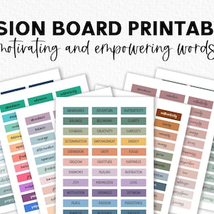 Vision Board Printable Words, Positive Words, Empowering Words, Digital ...