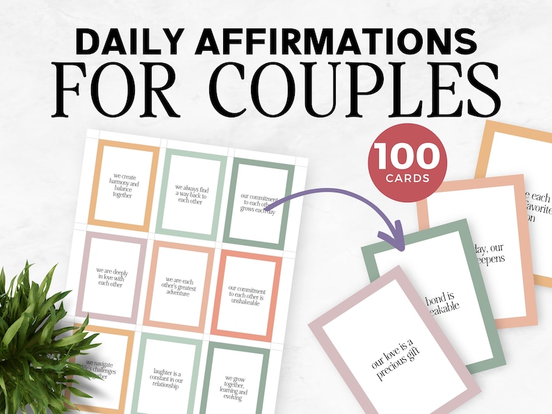Affirmations for Couples Printable PDF, Positive Affirmations for ...