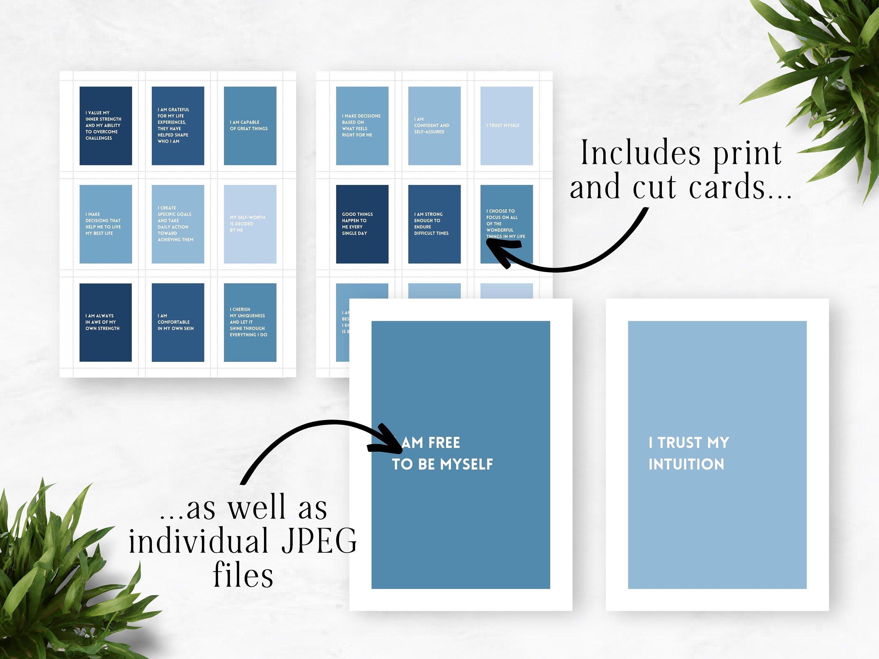 Printable Positive Affirmation Cards | Daily Positive Affirmation Cards ...