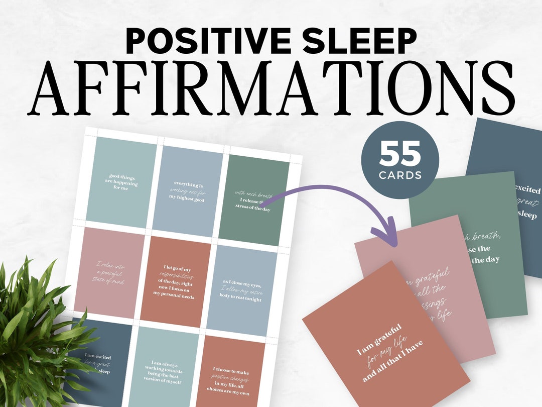 Affirmation Cards for Sleep | Printable Affirmation Cards PDF | Daily ...
