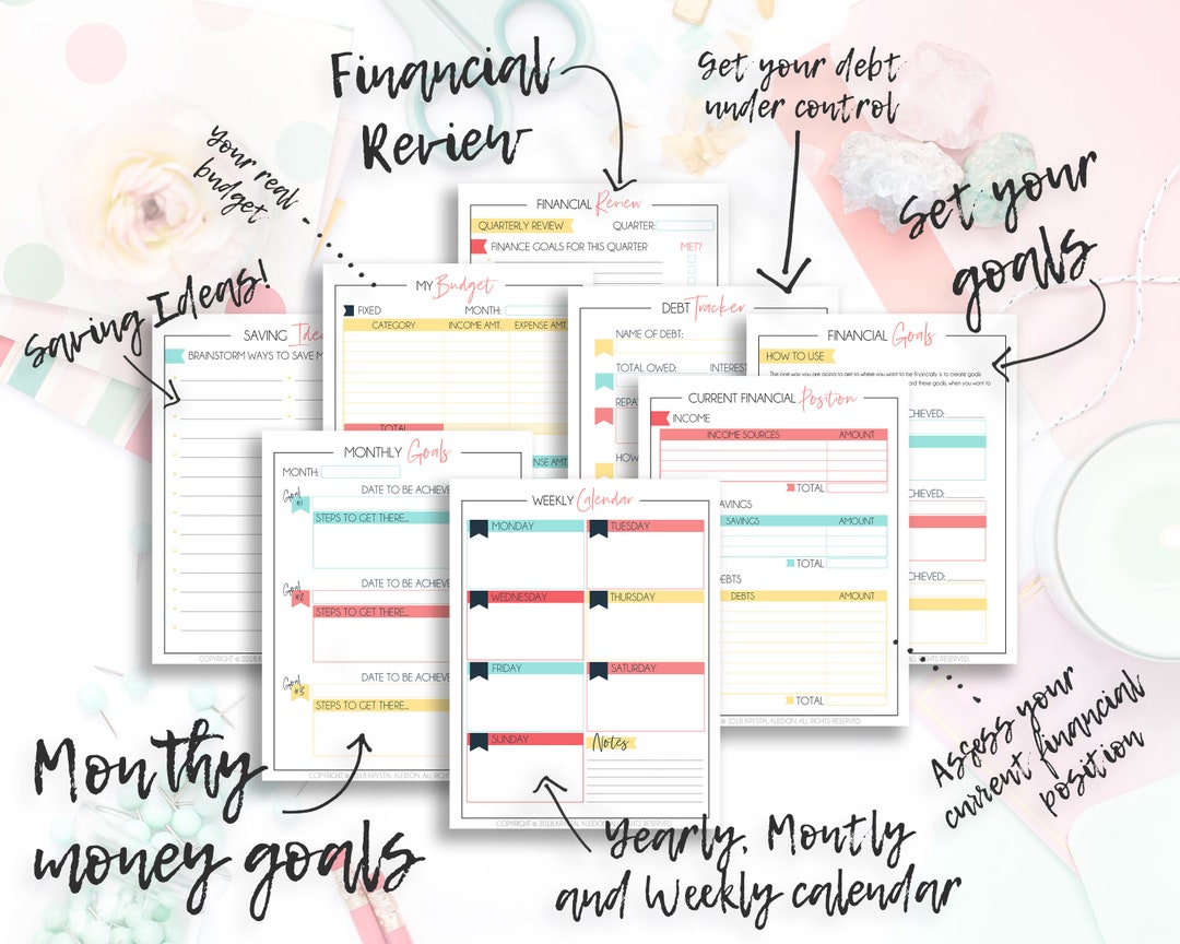 Personal Finance Planner, Printable Budget Planner, Debt and Income ...