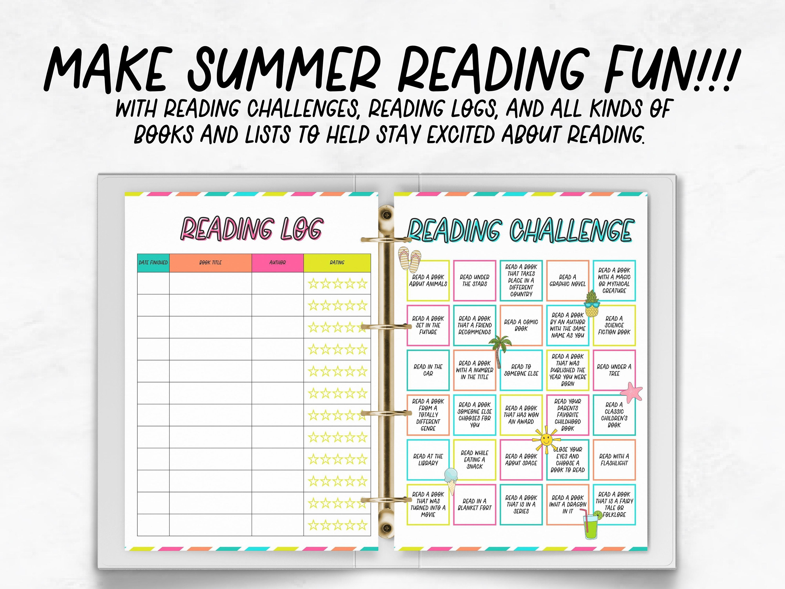 Summer Reading Tracker Bundle Printable | Kids Summer Printable ...