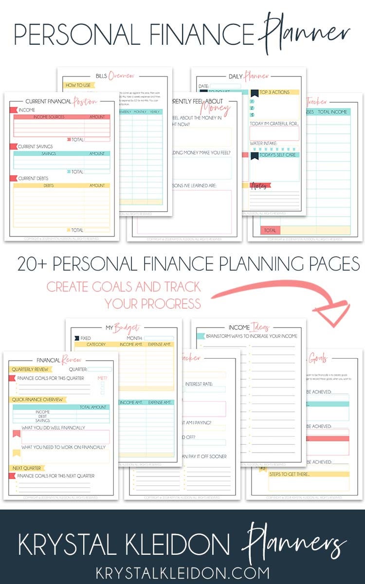 Personal Finance Planner Printable Budget Planner Debt and - Etsy