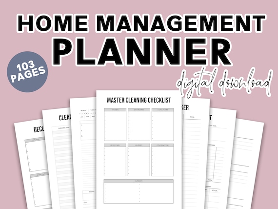 Home Management Planner Printable Home Management Planner - Etsy