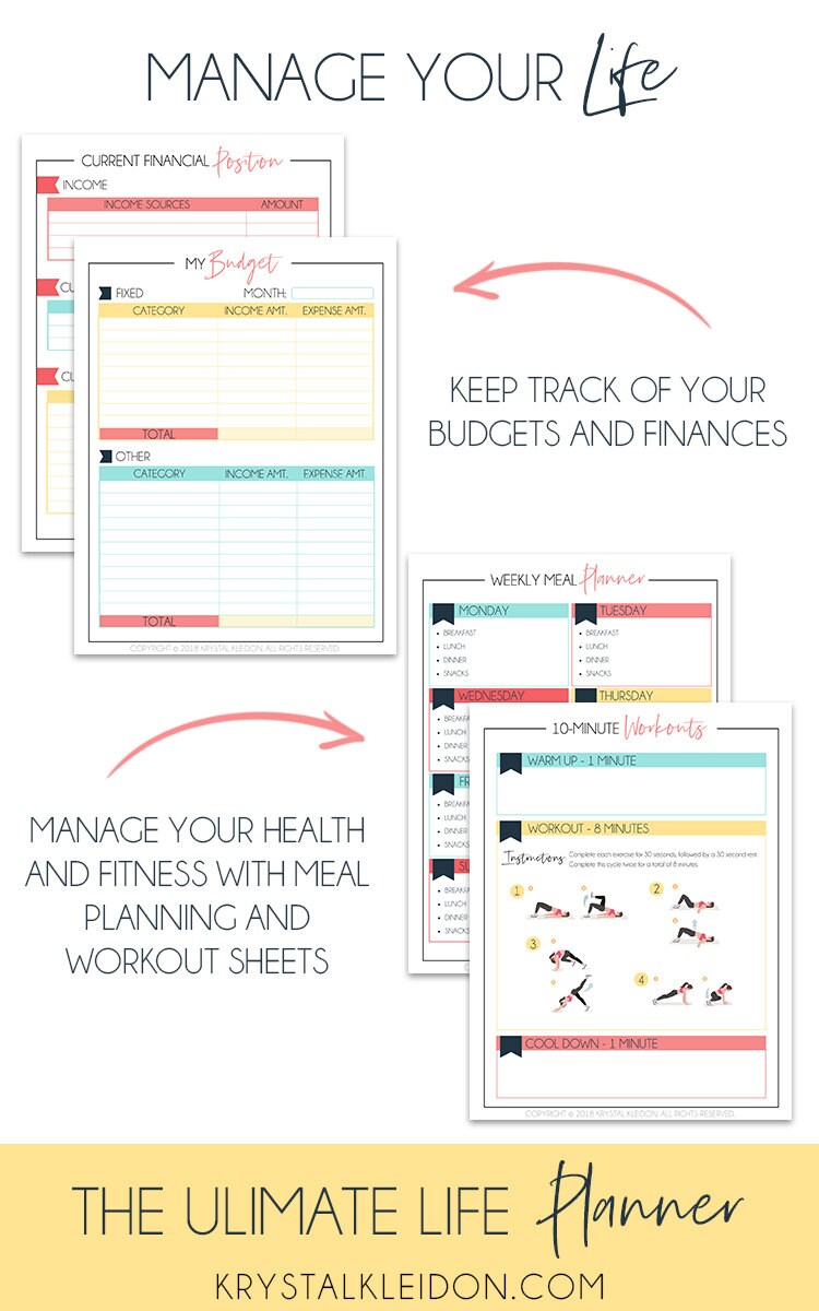 The Ultimate Life Planner, Printable Productivity Planner, Daily ...