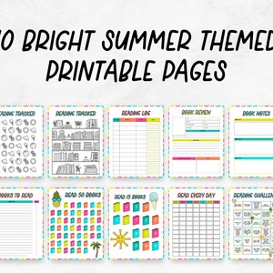Summer Reading Tracker Bundle Printable | Kids Summer Printable ...