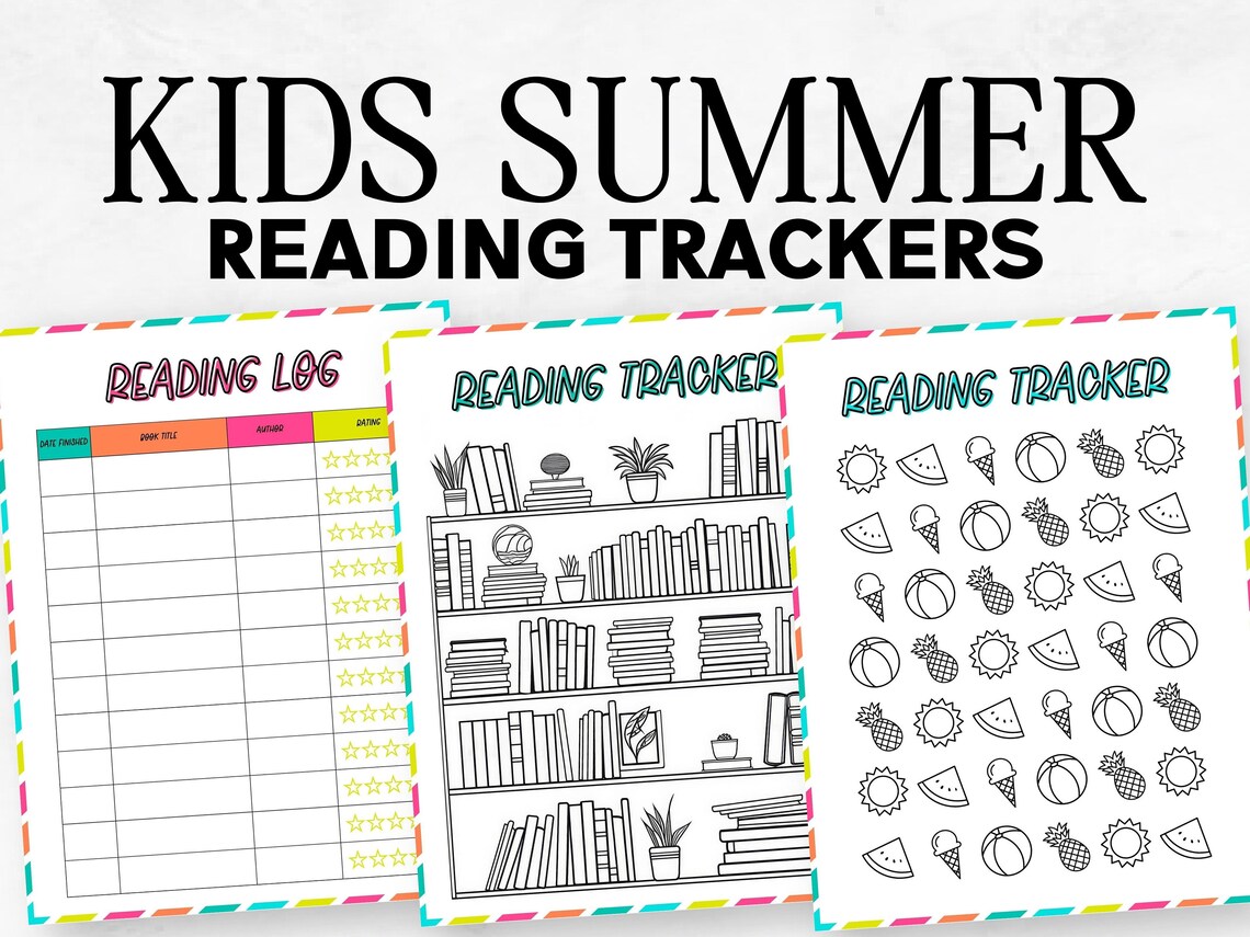 Kids Summer Reading Tracker Printable Kids Reading Tracker Printable ...