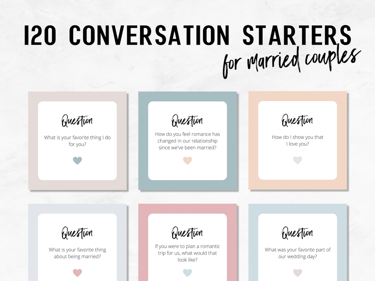 Conversation Starters for Married Couples Printable - Etsy