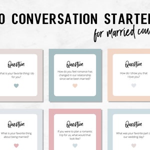 Conversation Starters for Married Couples Printable - Etsy