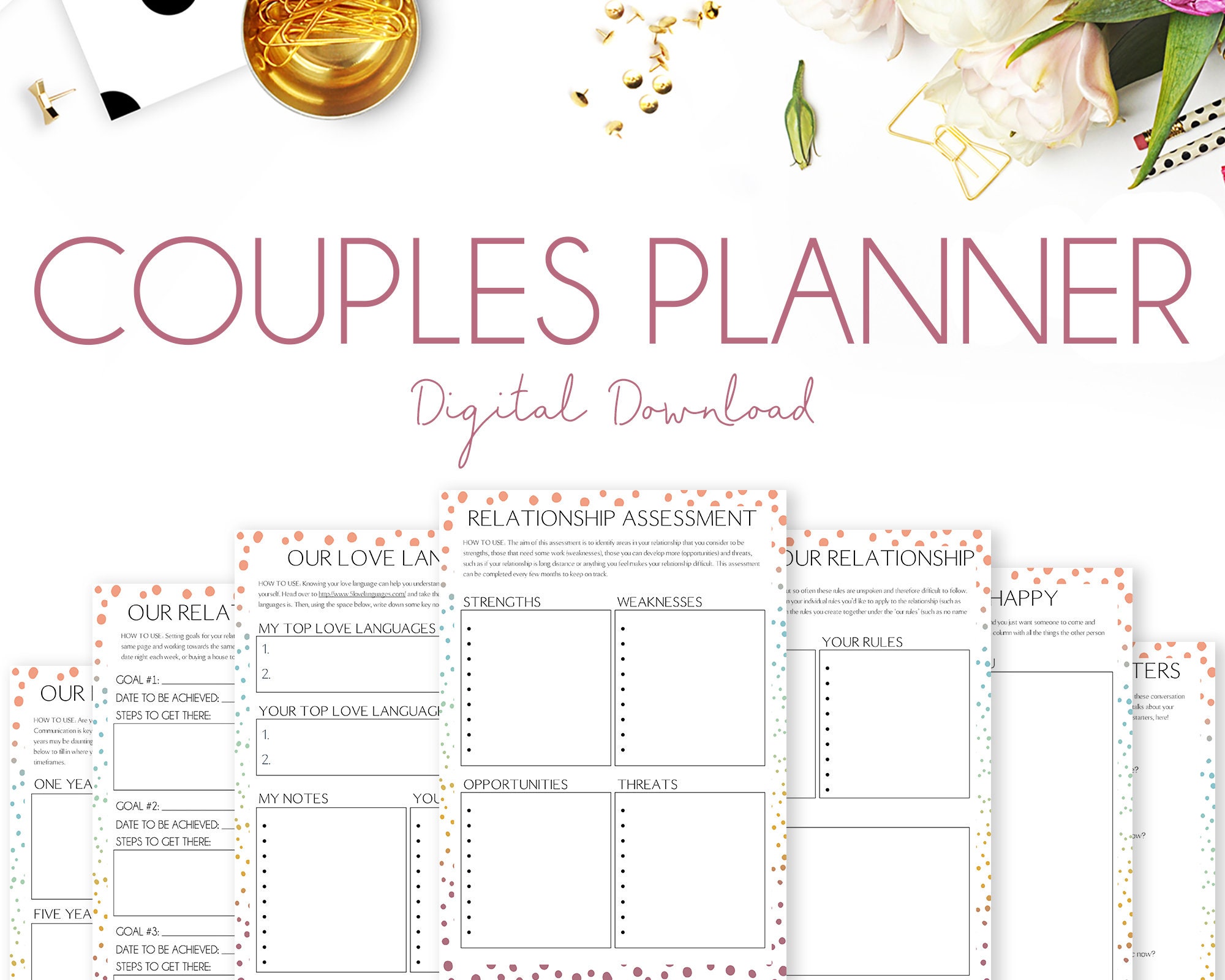 Couples Planner Relationship Planner Marriage Planner | Etsy