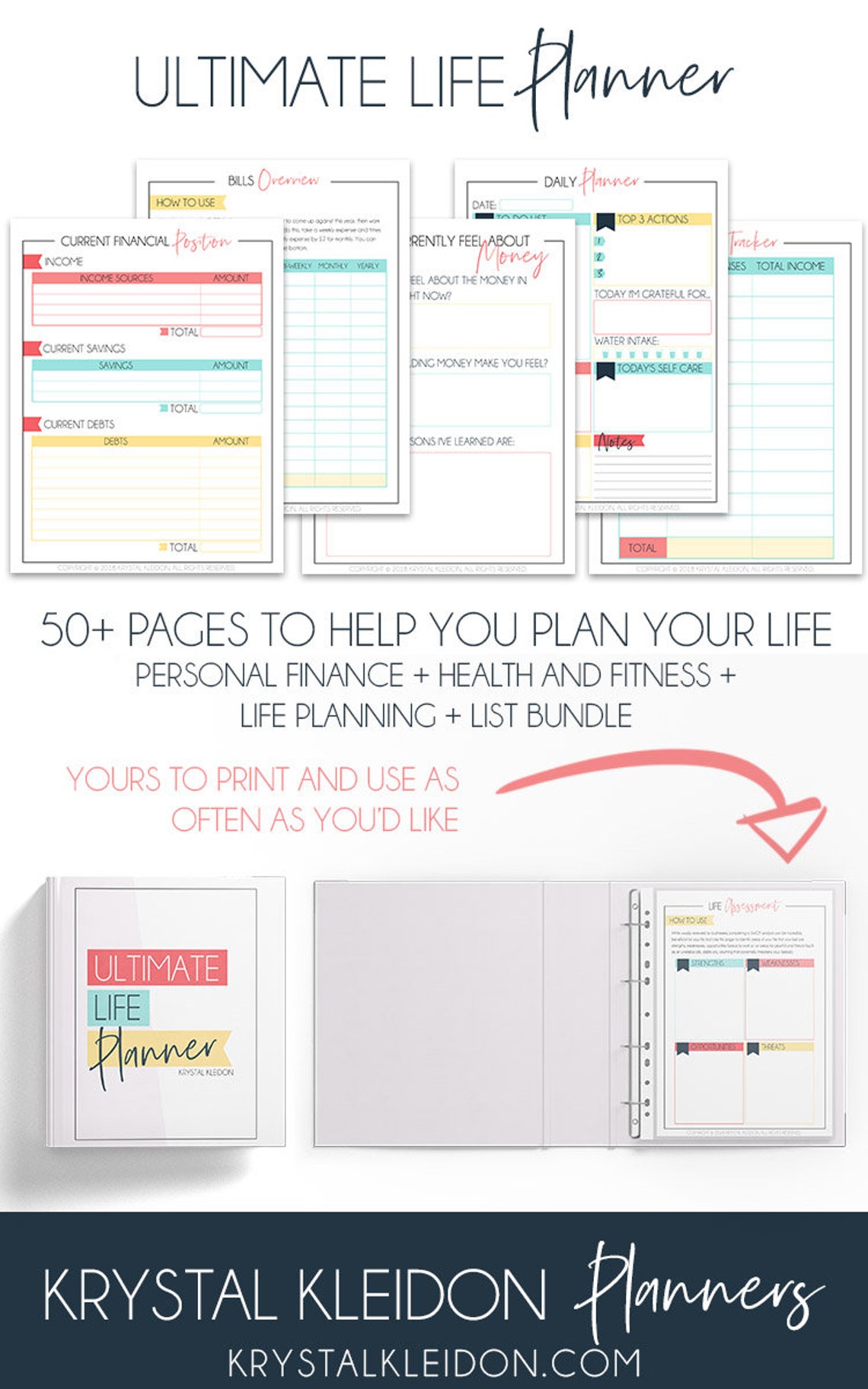 The Ultimate Life Planner Printable Productivity Planner - Etsy Australia