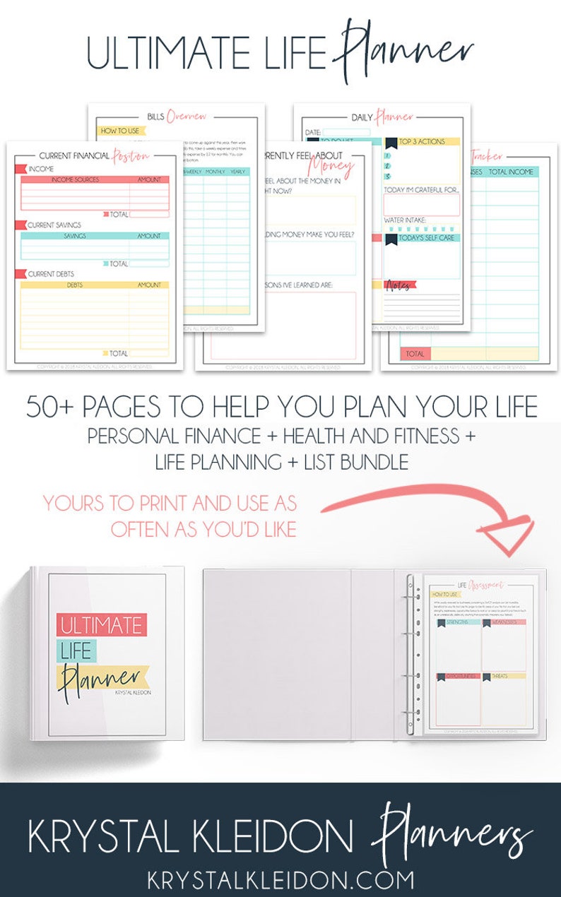 The Ultimate Life Planner, Printable Productivity Planner, Daily ...