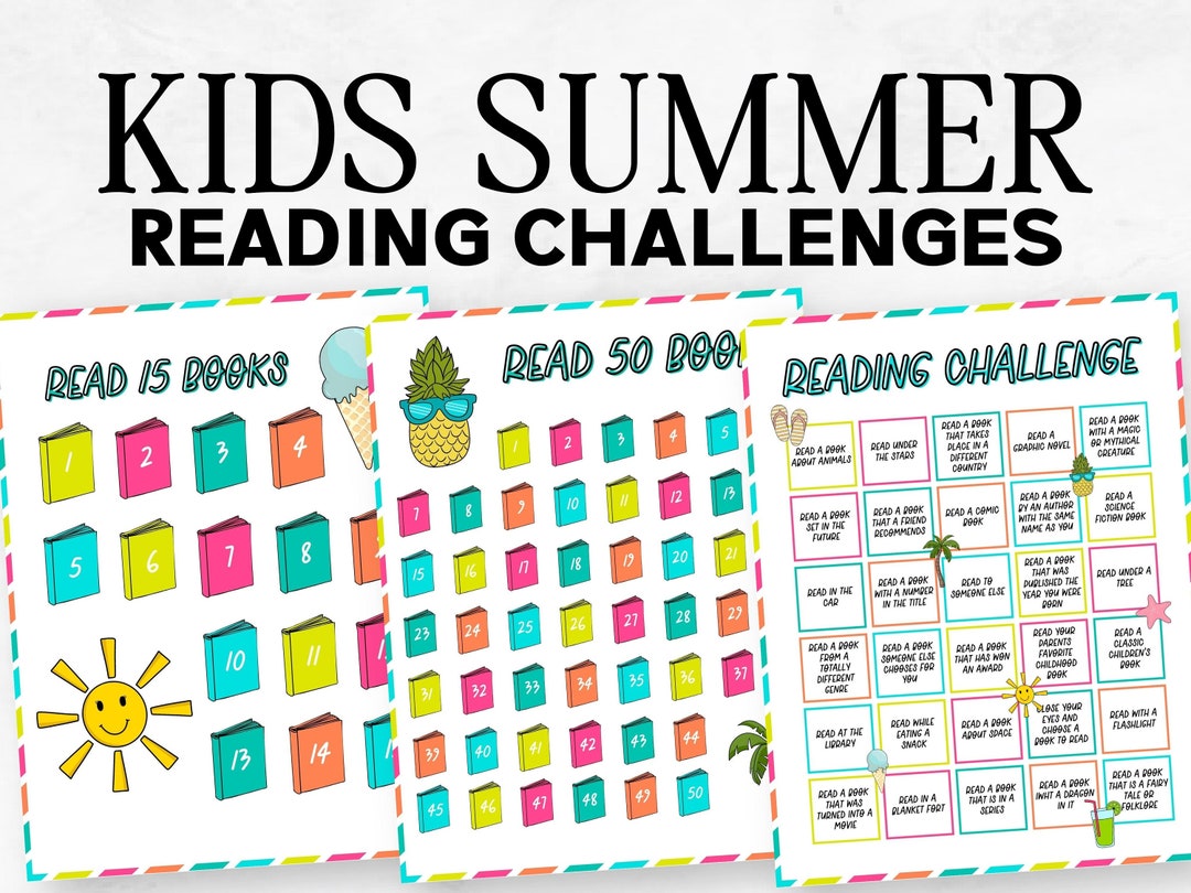 Kids Summer Reading Challenge Printable | Kids Reading Challenge ...
