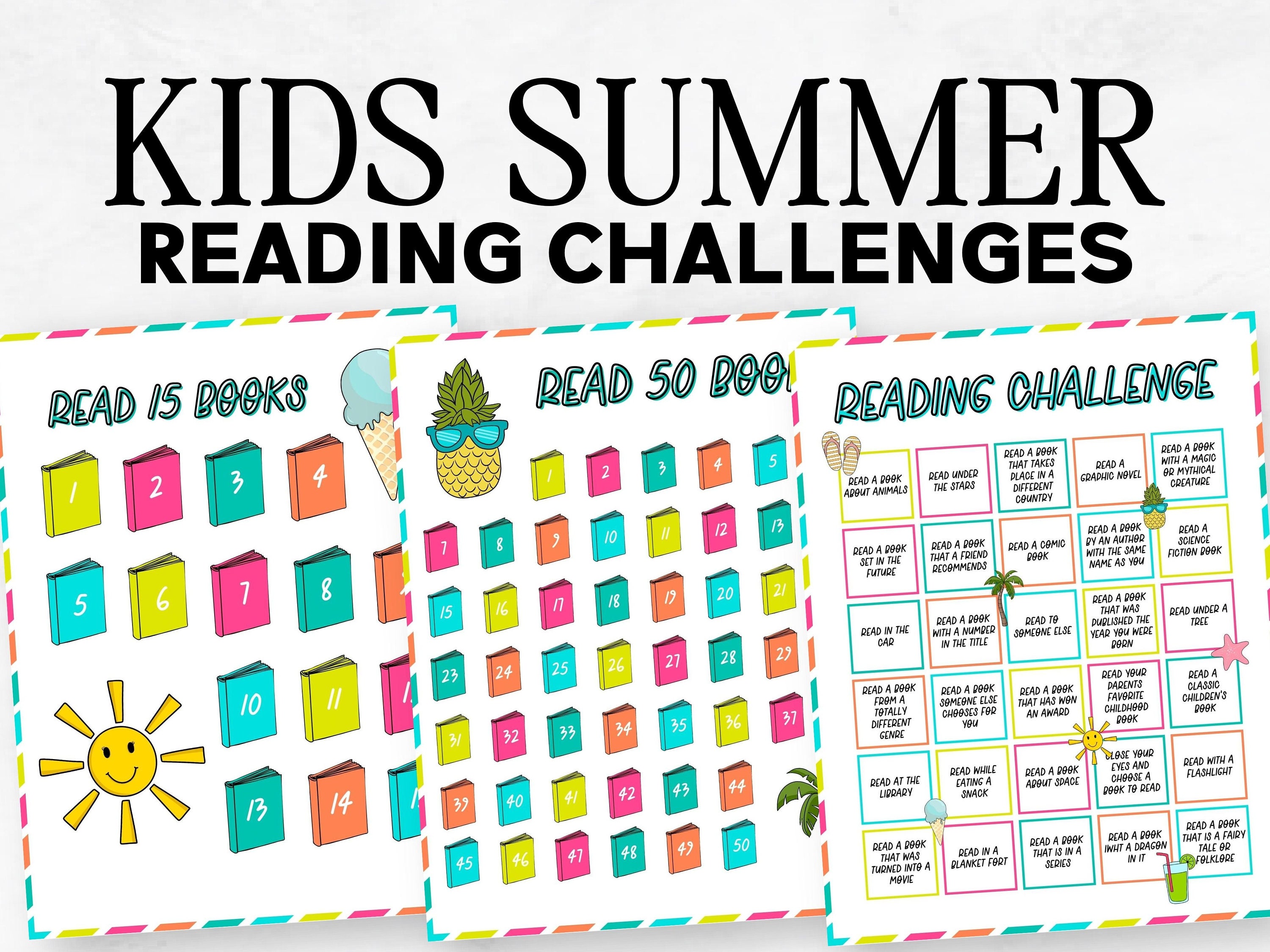 Kids Summer Reading Challenge Printable | Kids Reading Challenge ...