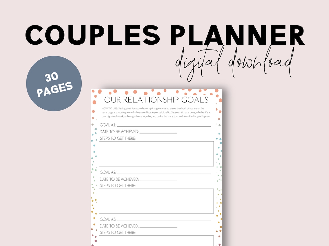 Couples Planner, Relationship Planner, Marriage Planner, Couples ...