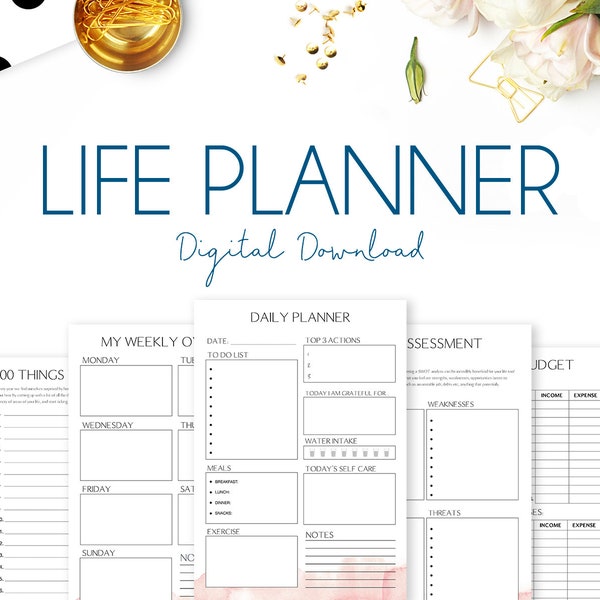 The Ultimate Life Planner, Printable Productivity Planner, Daily ...