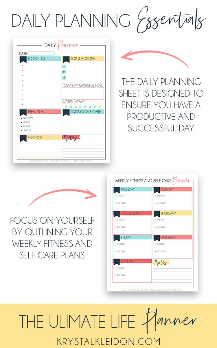 The Ultimate Life Planner, Printable Productivity Planner, Daily ...