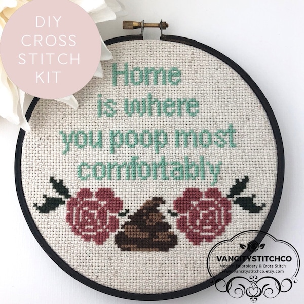 Poop Cross Stitch - Etsy