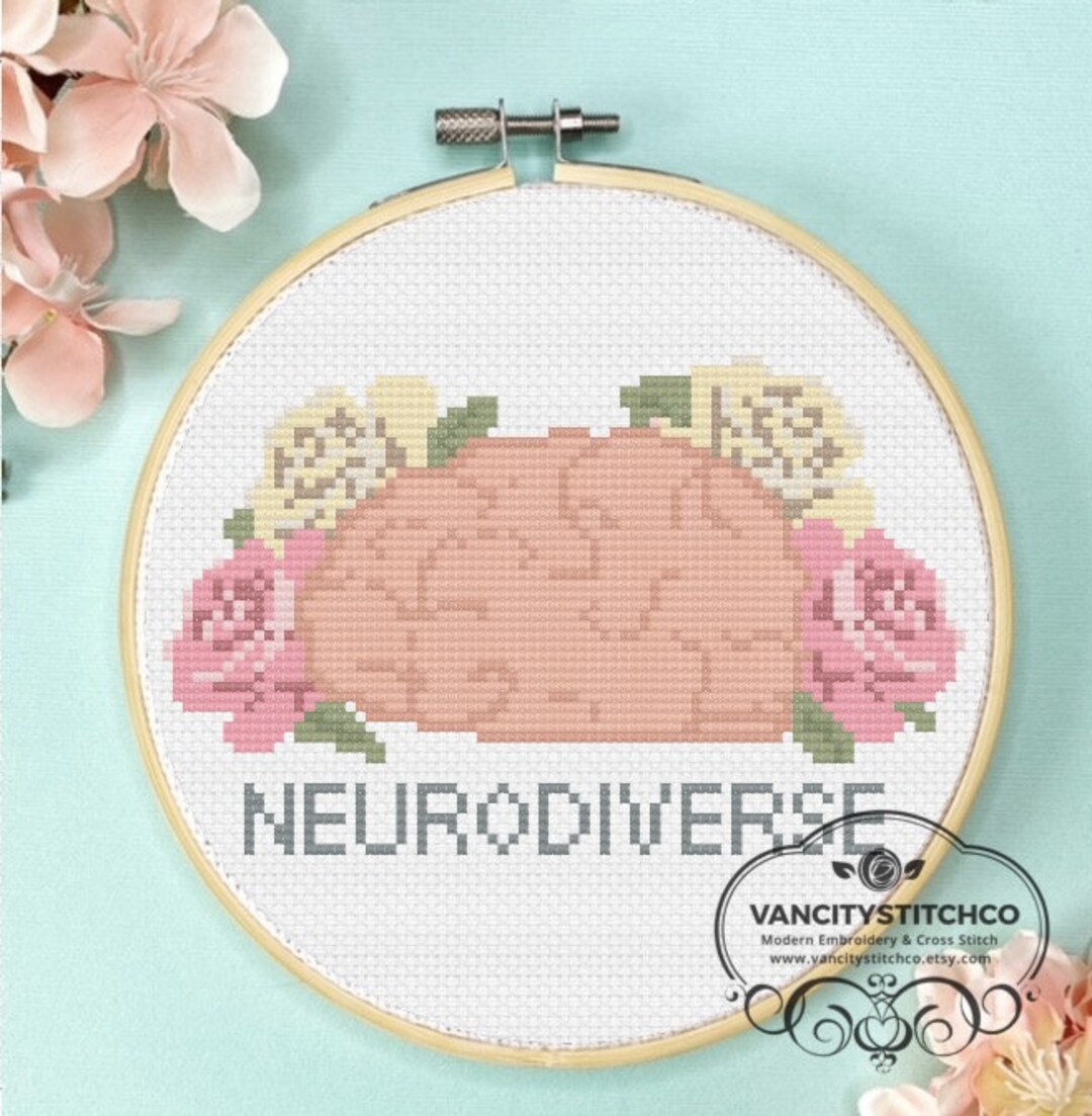 Cross Stitch Pattern, Neurodiverse Cross Stitch, Neurodivergent, Autism ...