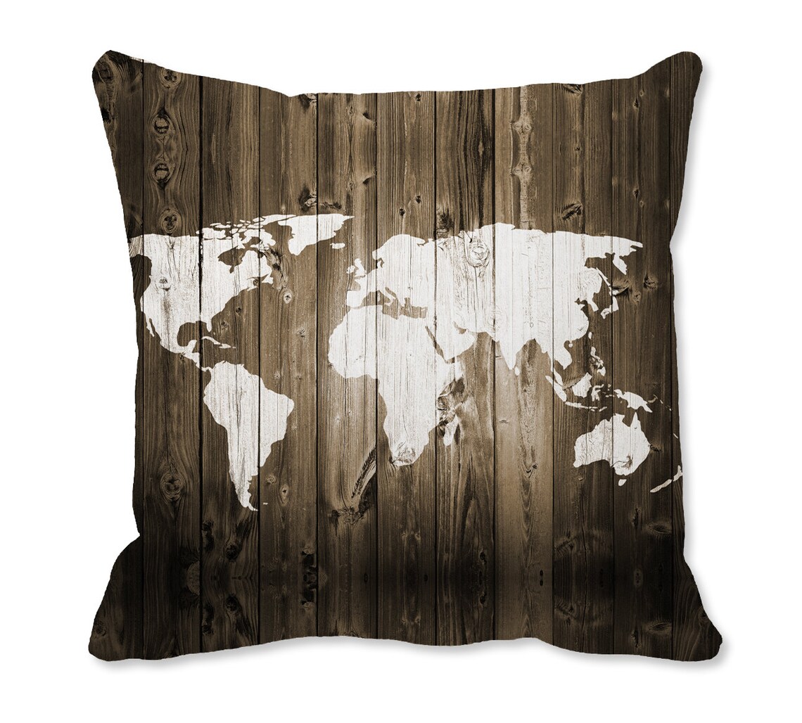 World Map Pillow - World Map Decor - World Pillow - Map Pillow - World ...