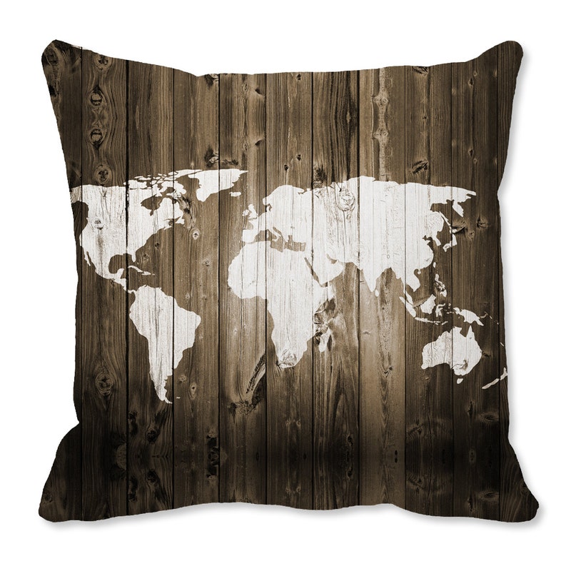 World Map Pillow - Etsy