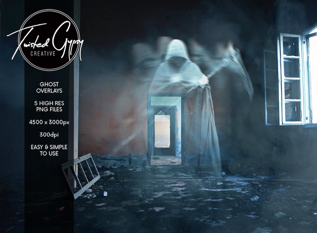 Ghost Overlays - 5 Spooky Apparitions for Your Images! - Etsy