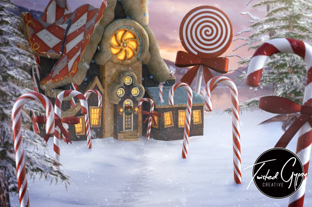 Christmas Wonderland Digital Background - Etsy