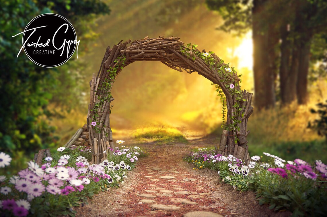 Magical Fairy Arch - Digital Background - Etsy