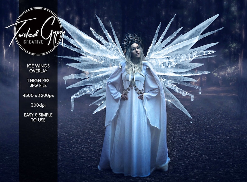 Ice Wings Overlay Digital Icicle Wings for Your Winter and - Etsy