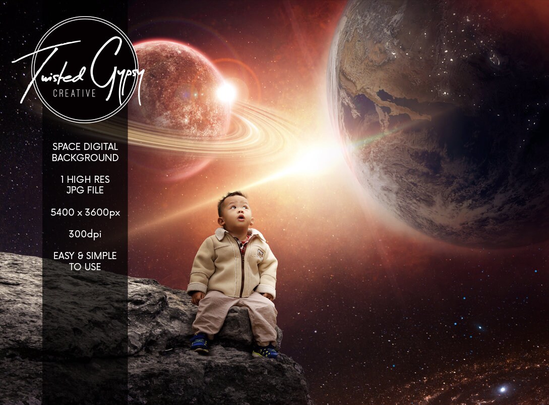 Outer Space Digital Background - Etsy