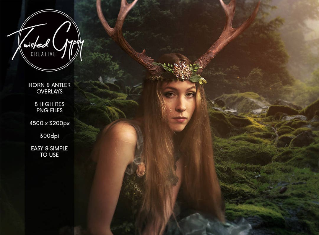 8 PNG Horn & Antler Overlays - Perfect for Fantasy Images! - Etsy