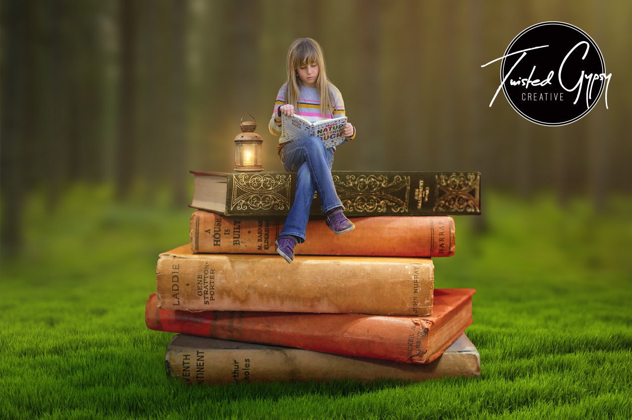 Fairytale Forest Books Digital Background - Etsy