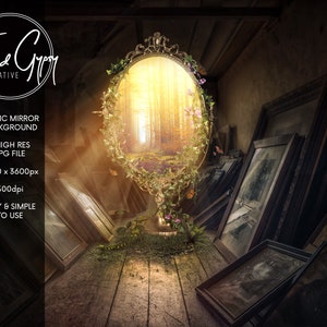 Magic Mirror Digital Background - Etsy