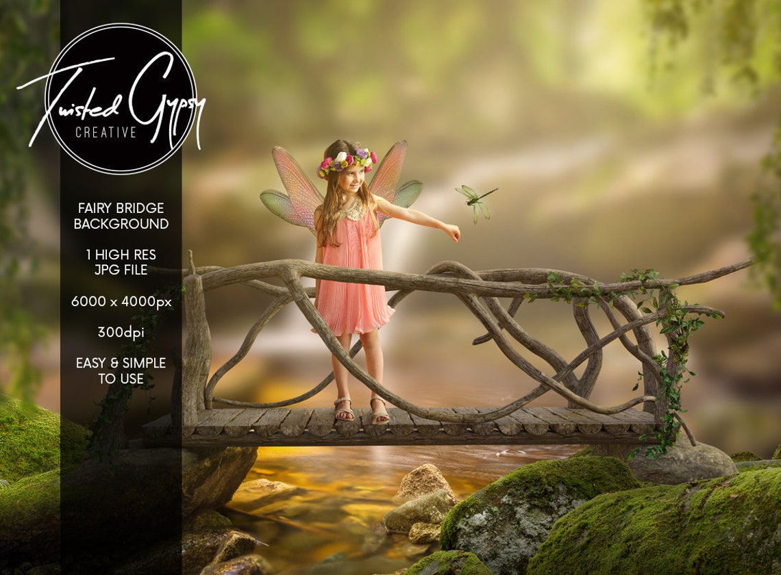 Fairy Bridge Fantasy Digital Background - Etsy