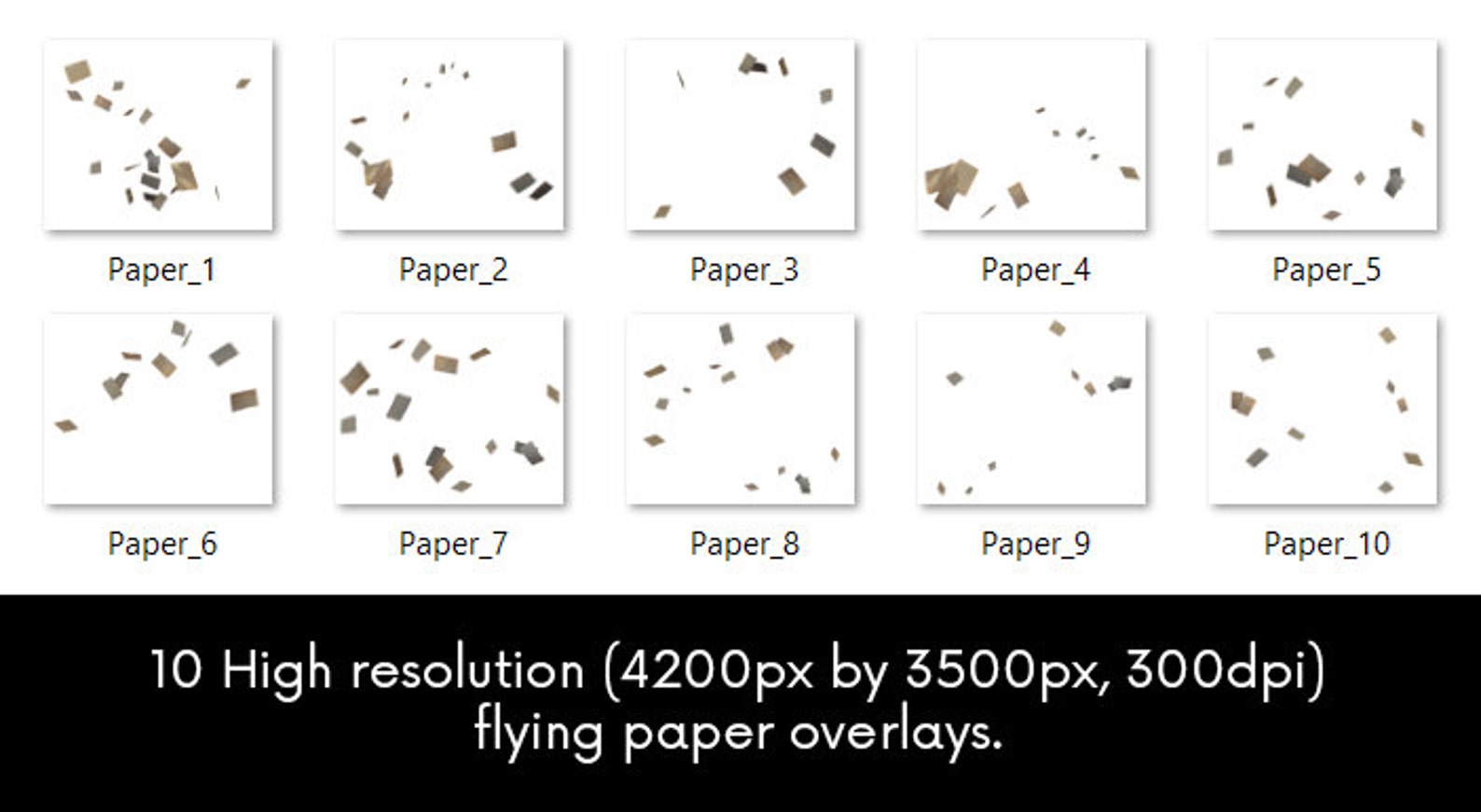 Aged Paper - 10 Flying Pages Overlays - Etsy