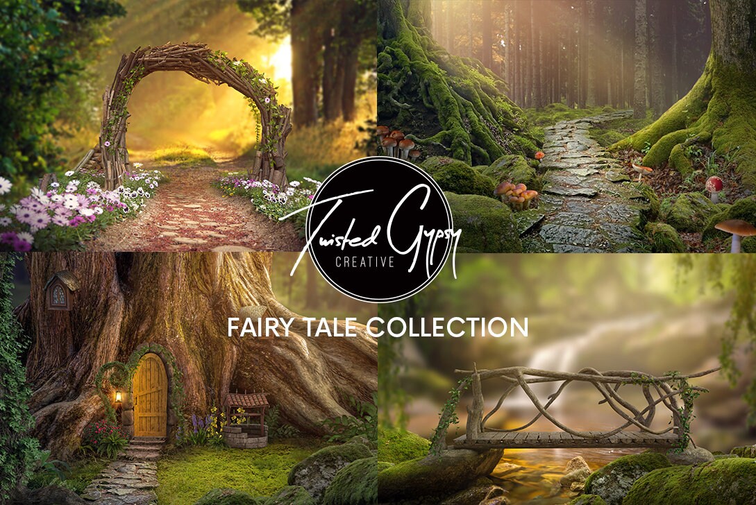 FOUR Digital Fantasy Backgrounds a Fairy Tale Collection - Etsy