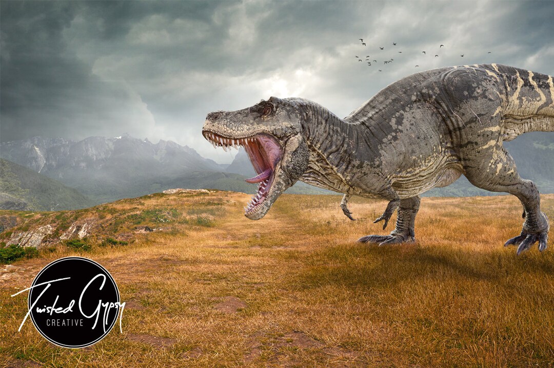 T-rex Dinosaur Digital Background - Etsy
