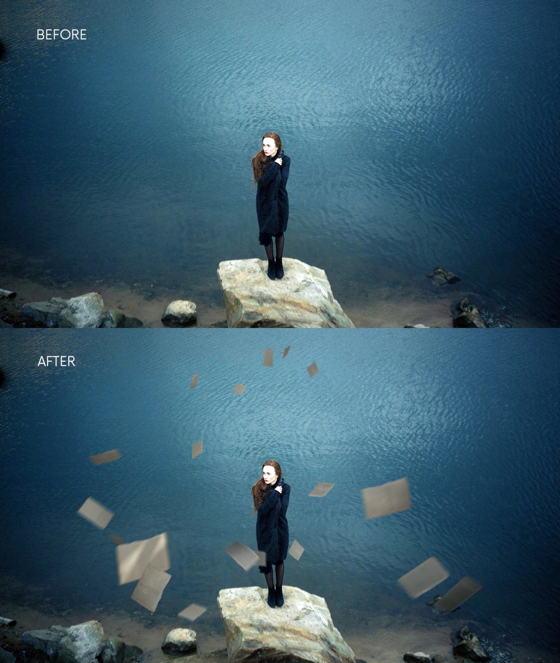 Aged Paper - 10 Flying Pages Overlays - Etsy