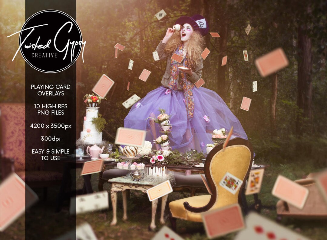 Flying Playing Cards - 10 Falling Png Overlays! - Etsy