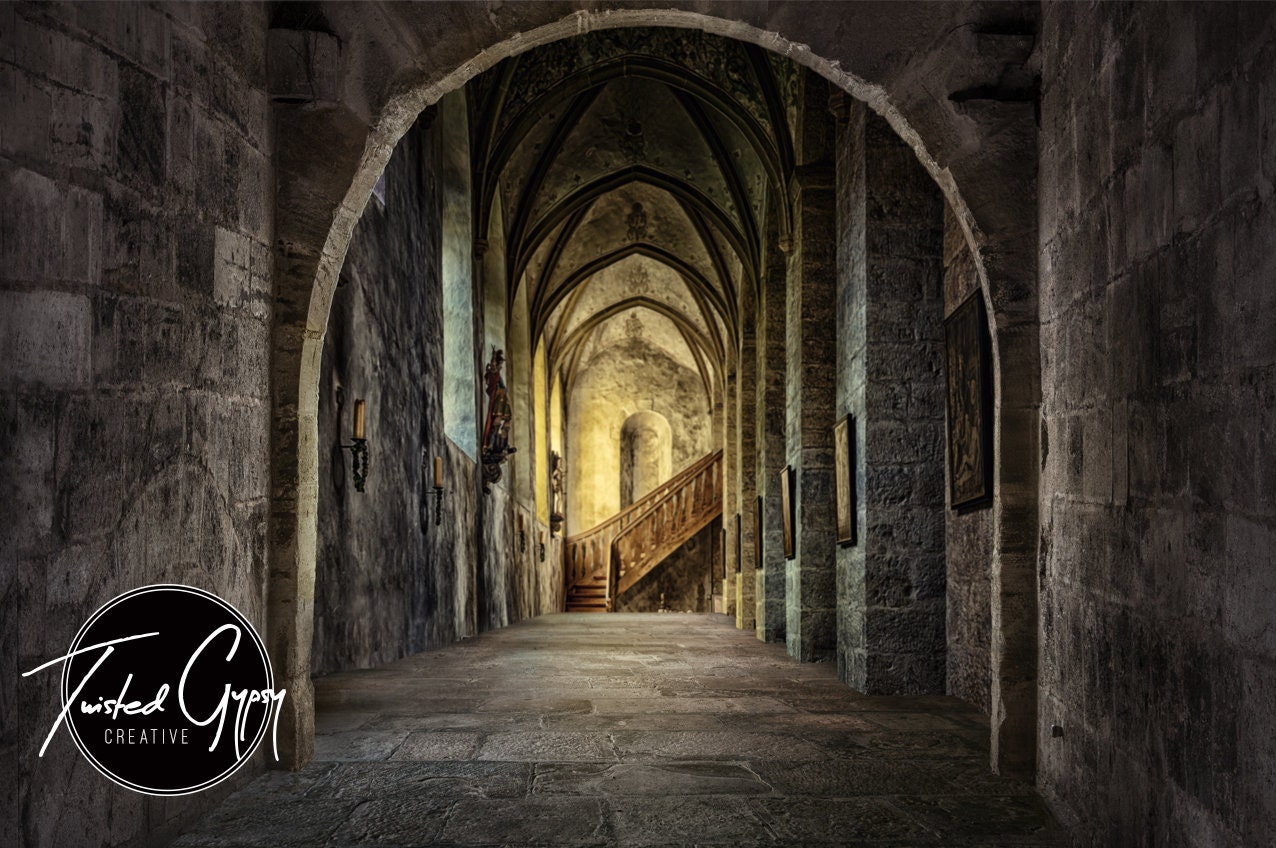Medieval Castle Corridor LFEEY 7x5ft Medieval Castle Corridor Backdrop