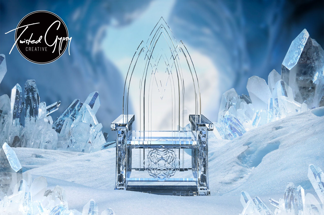 Fantasy Ice Throne Digital Background | Etsy
