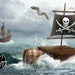 Pirate Raft at Sea - Digital Background - Etsy